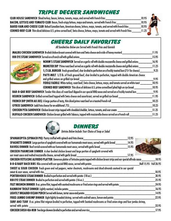 Menu Cheers menu-cheers